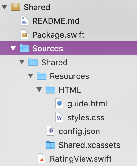 Add resources to Swift packages