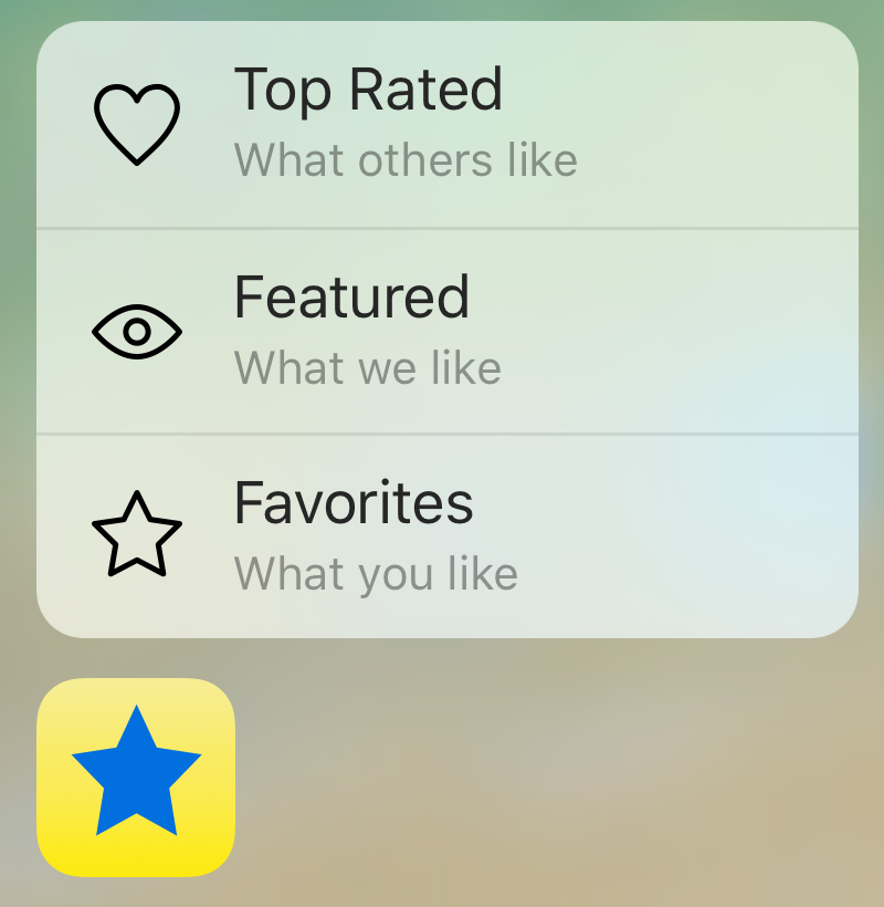 Adding 3d Touch Quick Actions