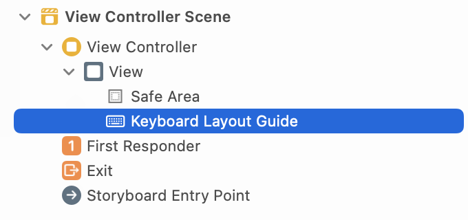 Interface Builder Keyboard Layout Guide