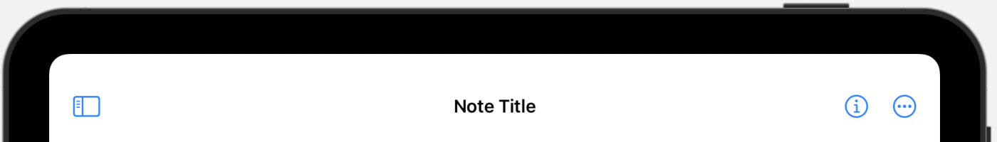iPad Customizable Toolbars