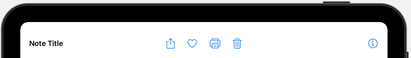 iPad Customizable Toolbars