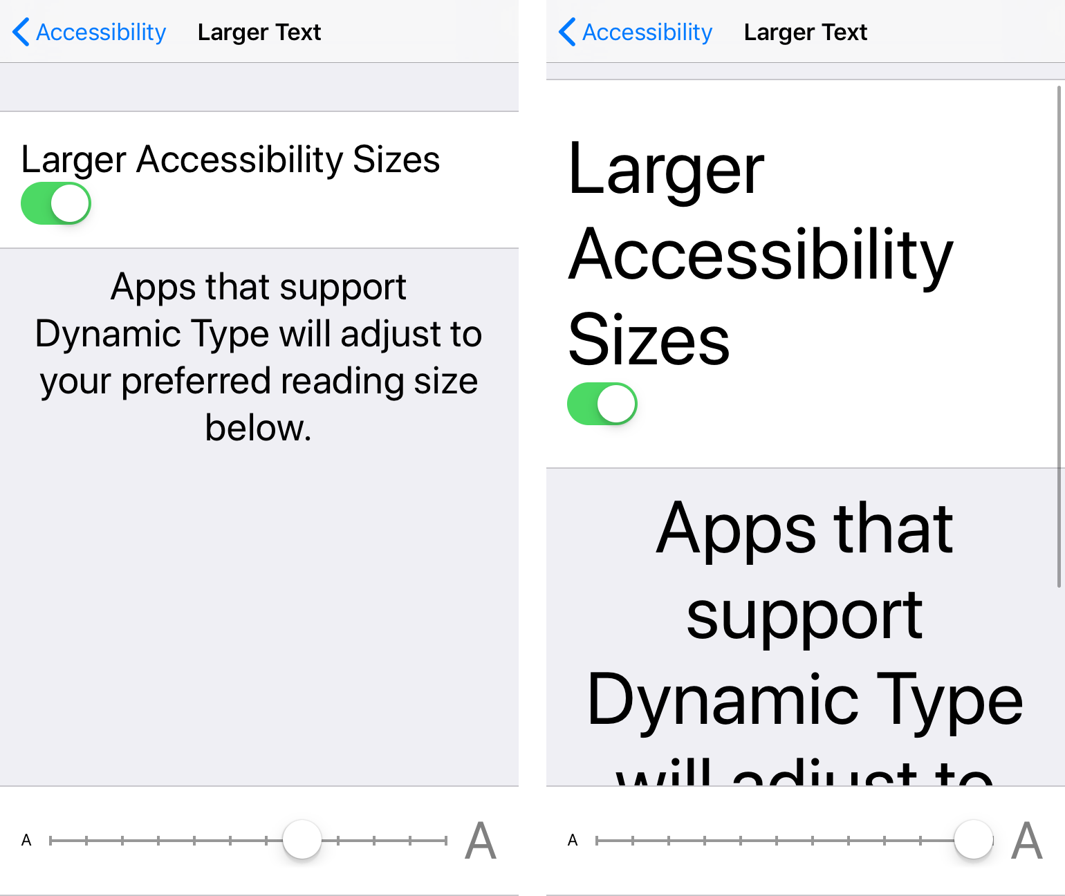 Making Space For Dynamic Type