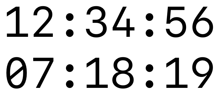 Monospace Digits