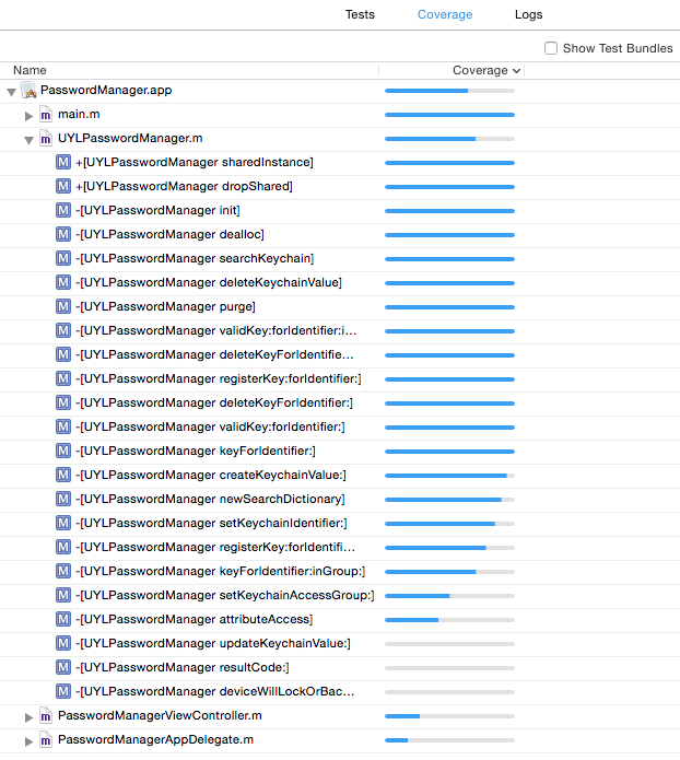 Xcode Code Coverage