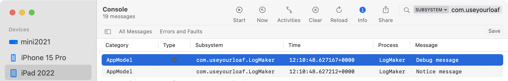 Xcode Console and Unified Logging